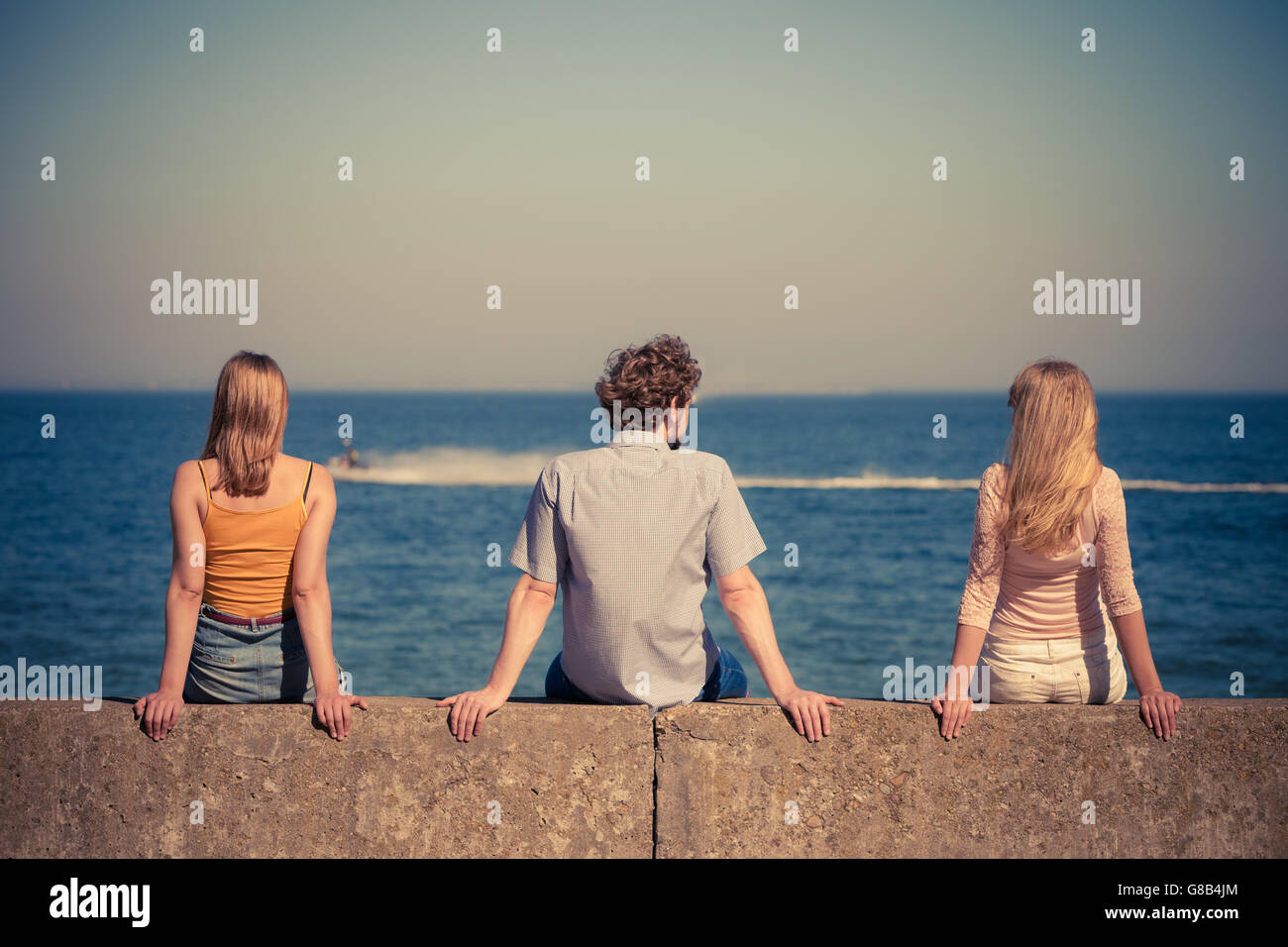 Happiness summer friendship concept. Group of friends spending time ...