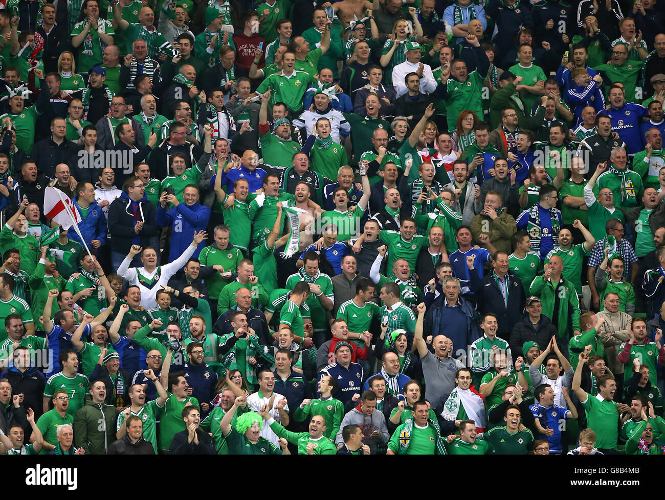Greece fans celebrate in the stands hi-res stock photography and images ...