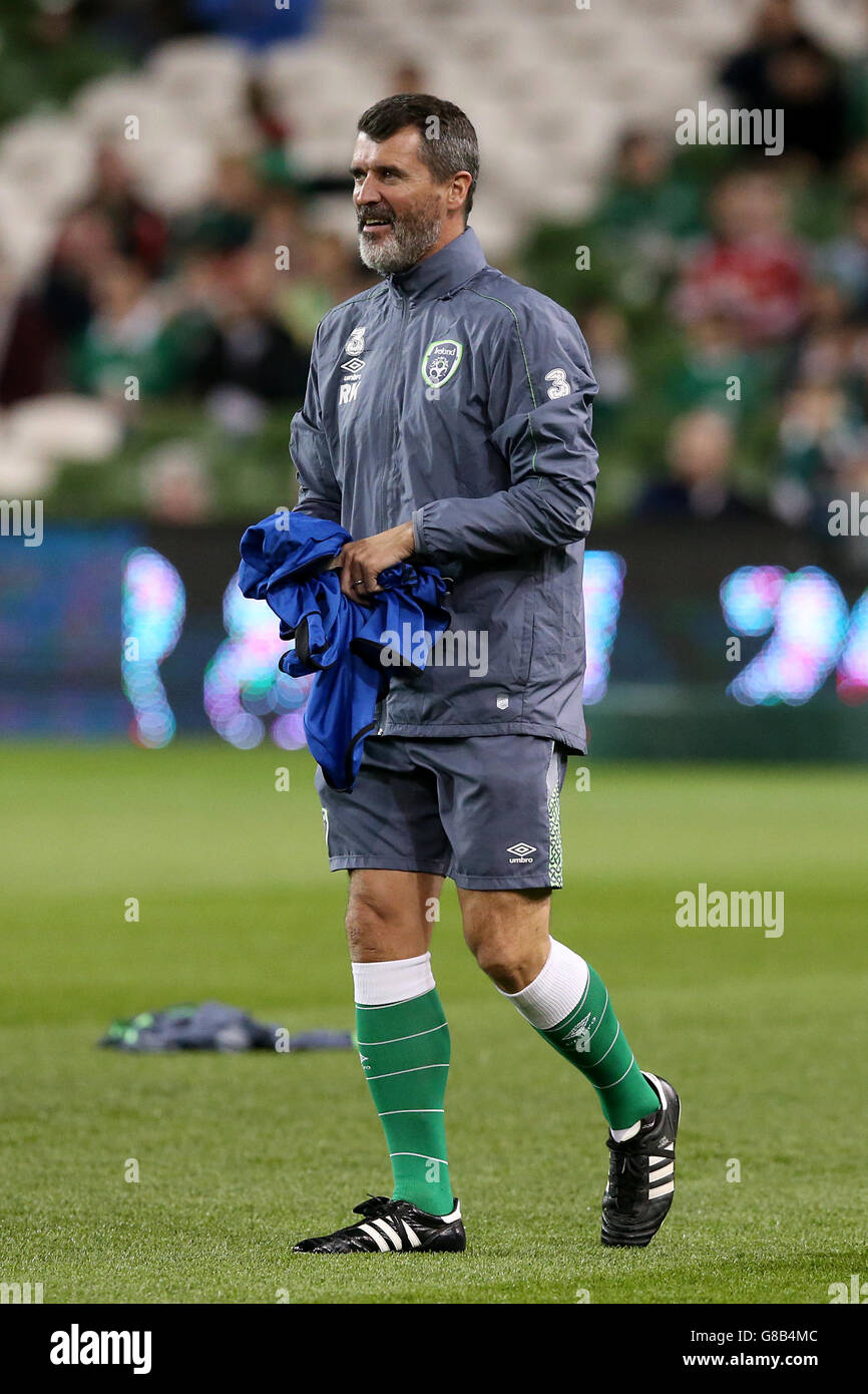 Republic of Ireland assistant manager Roy Keane during the warm-up ...