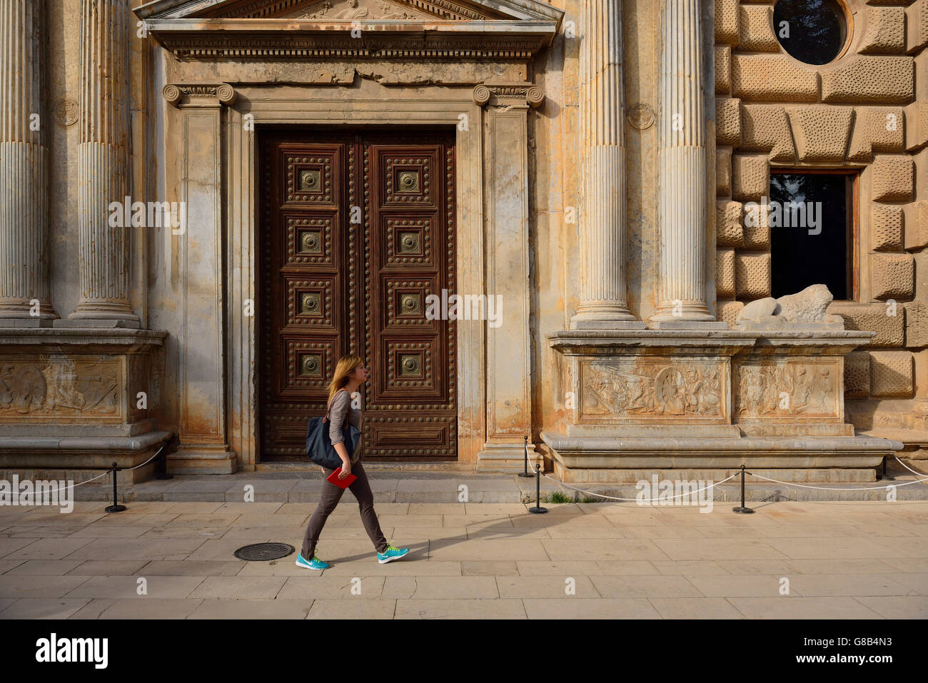palace of Charles V., Alhambra museum, Alhambra, Granada, Andalusia ...