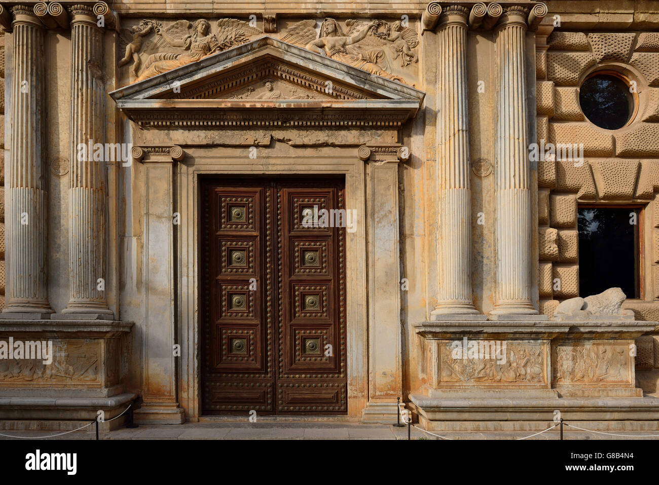 palace of Charles V., Alhambra museum, Alhambra, Granada, Andalusia ...