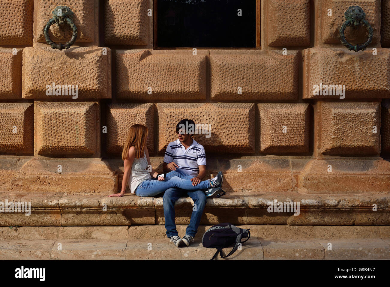 palace of Charles V., Alhambra museum, Alhambra, Granada, Andalusia ...