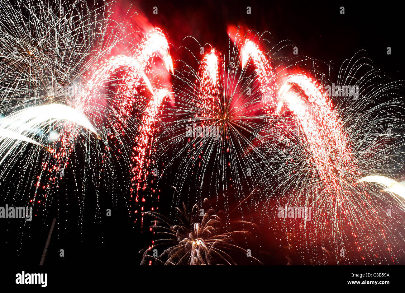 Fireworks at night Stock Photo - Alamy