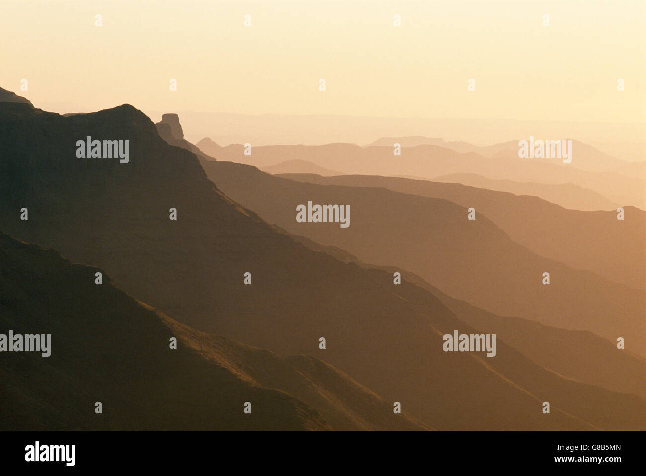 Lesotho Drakensberg sunset Stock Photo - Alamy