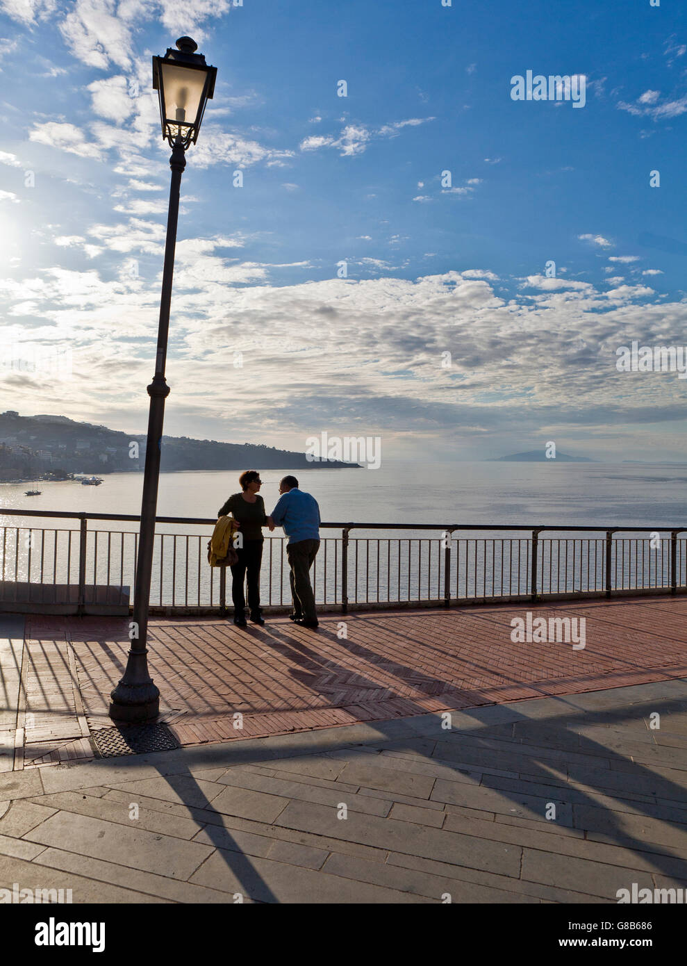 People overlooking the Bay of Naples, Sorrento, Italy Stock Photo - Alamy