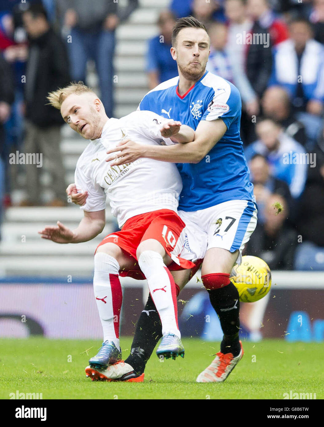 Falkirk's Craig Sibbald (left) and Rangers' Danny Wilson during the ...