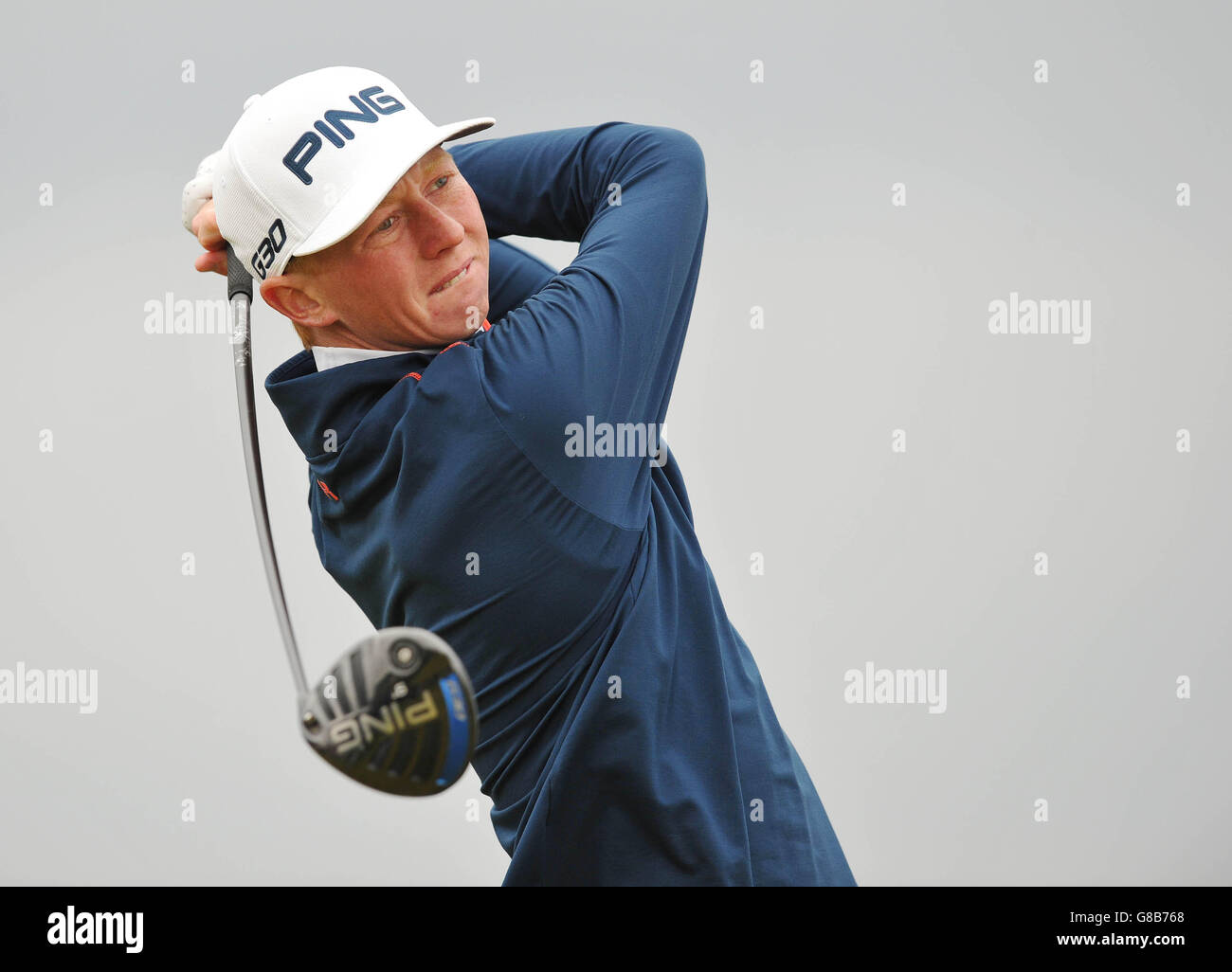 Jimmy Mullen tee's off on the 16th during day four of the Alfred ...