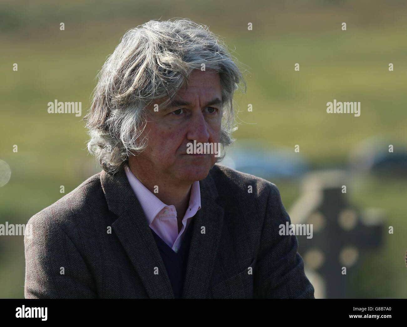 Fiach Mac Conghail, director of the Abbey Theatre, attends the funeral ...