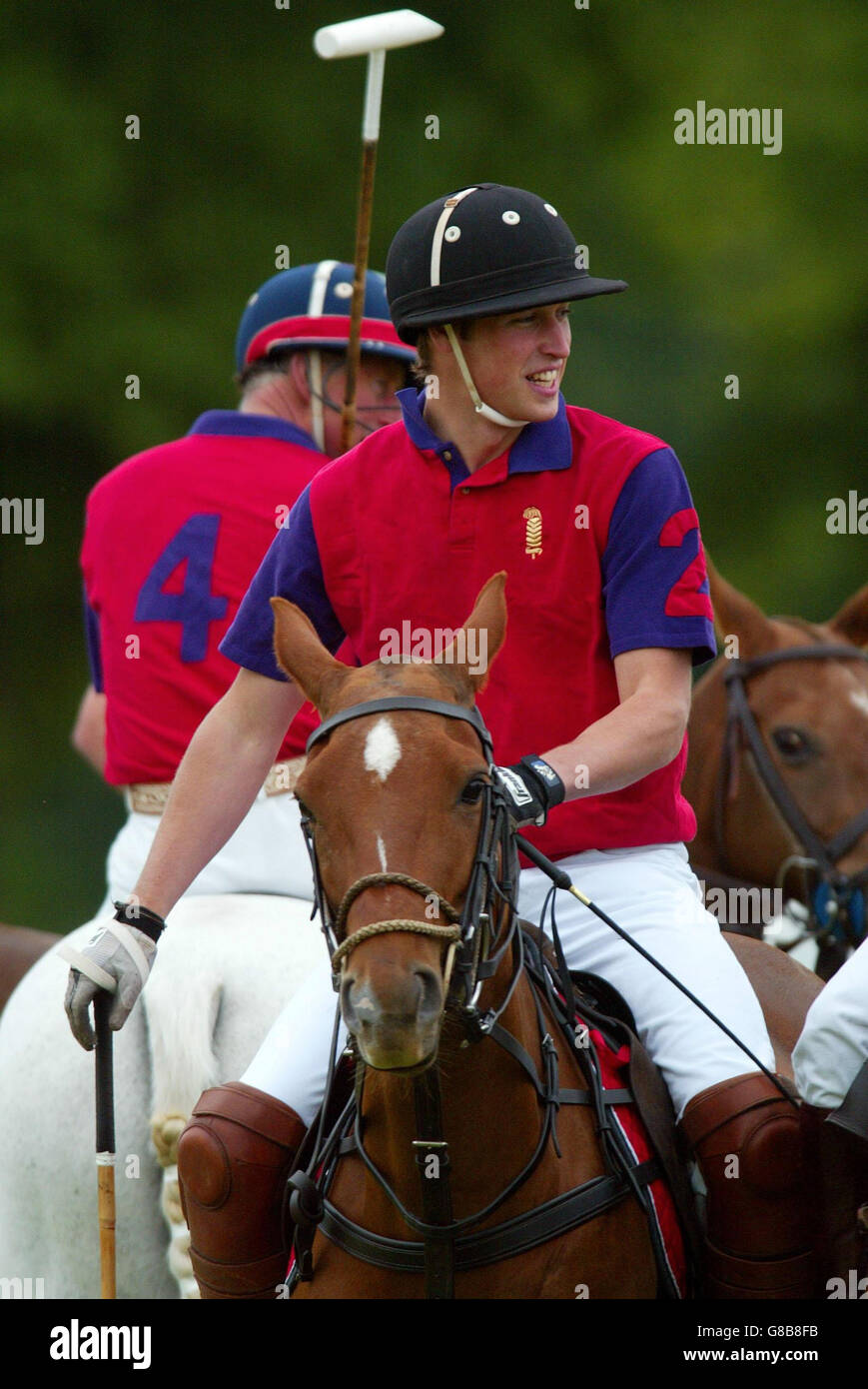 Prince William and his father the Prince of Wales during their charity ...