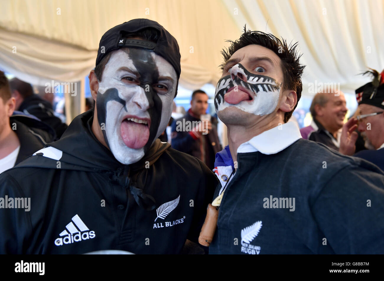 New Zealand fans wearing face paint outside St James' Park before ...