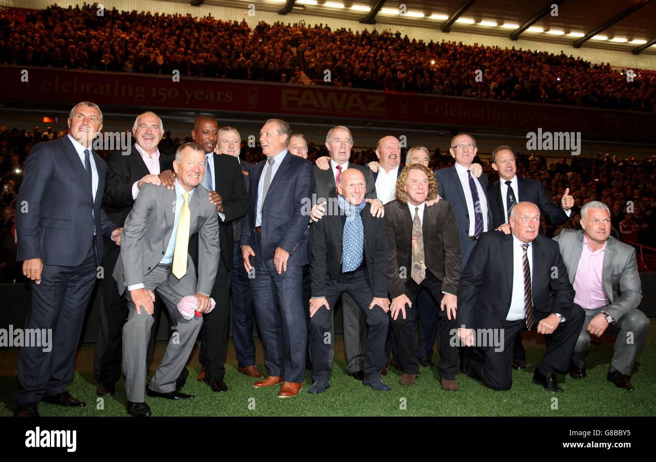 The Nottingham Forest European Cup winning side at the Trent End during ...