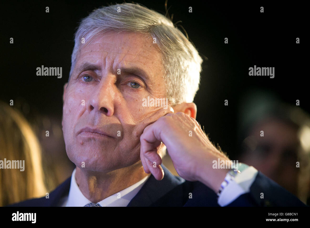 Lord Rose, after giving a speech at the launch of the Britain Stronger ...