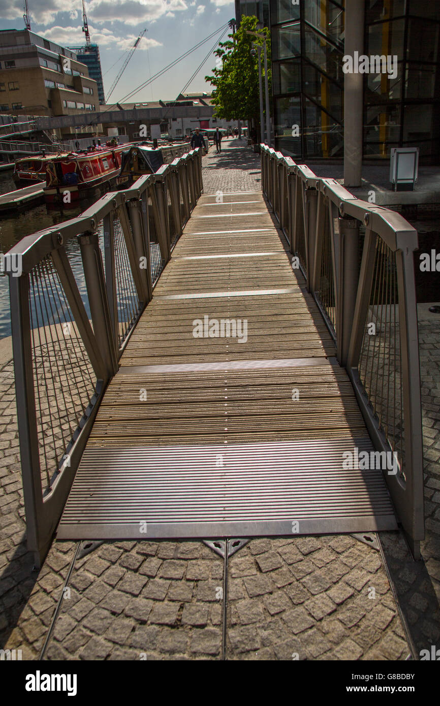 Paddington Basin Rolling Bridge Stock Photo - Alamy