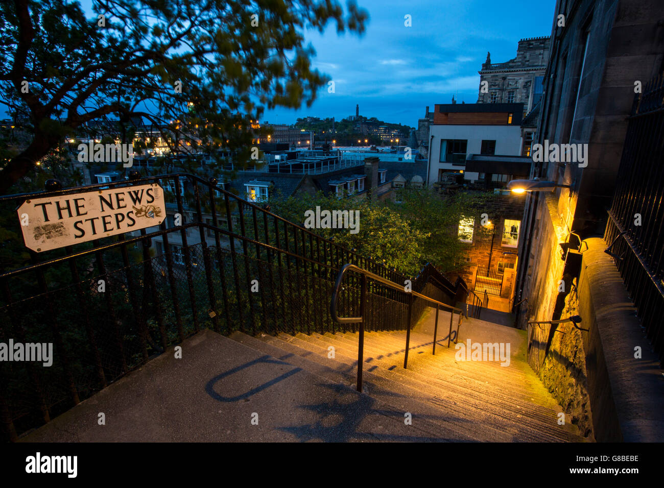Edinburgh's News Steps Stock Photo - Alamy