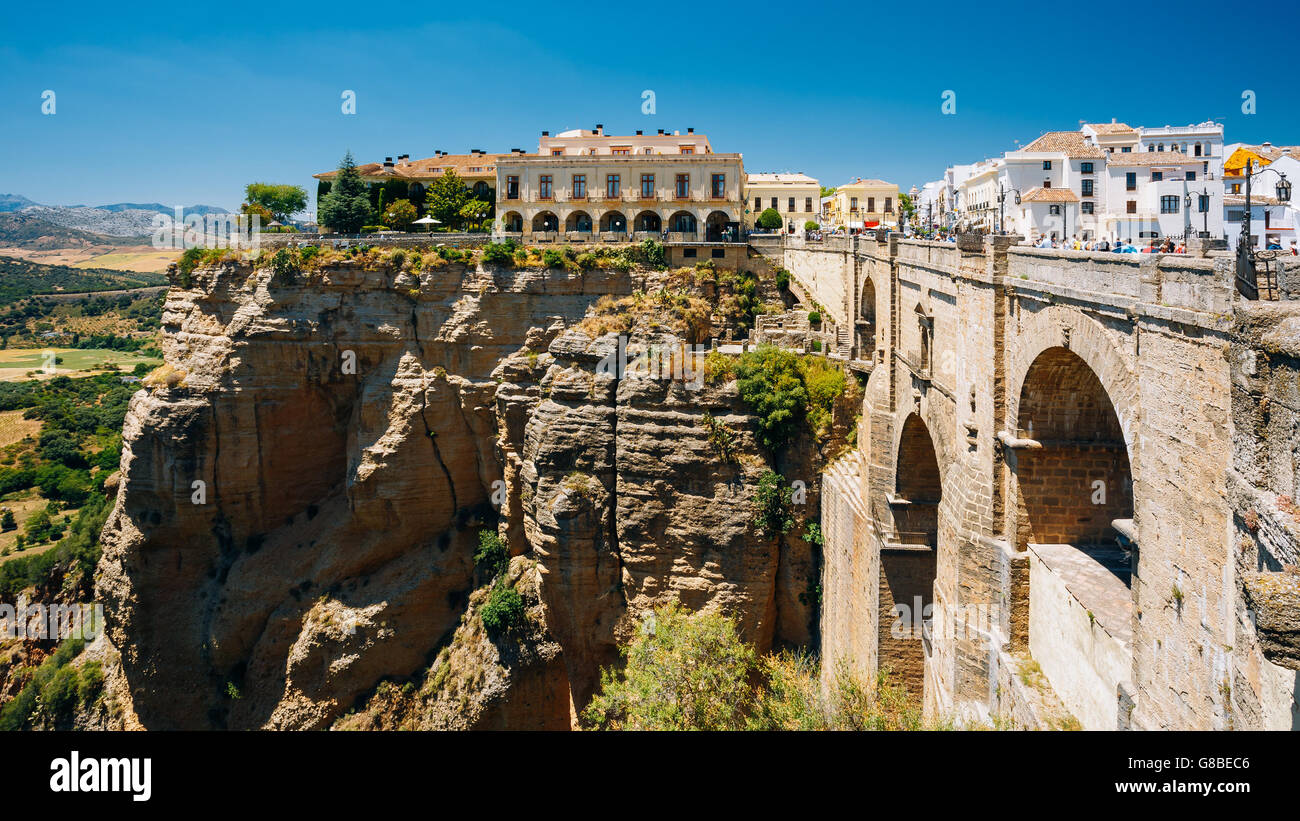 Panorama Of The Tajo De Ronda Is A Gorge Carved By The Guadalevin River ...