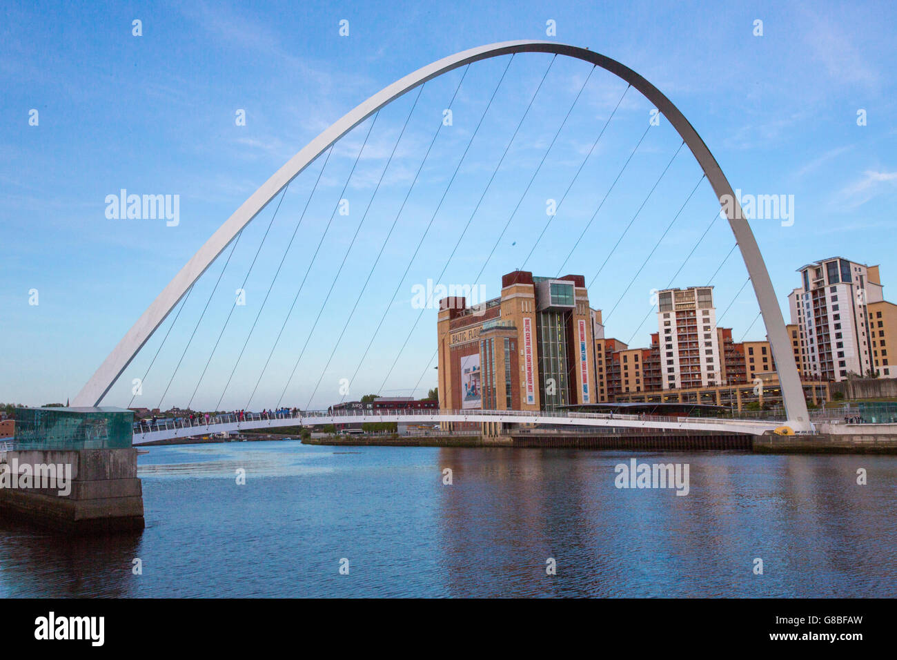 The Gateshead Millennium Bridge in Newcastle Stock Photo - Alamy