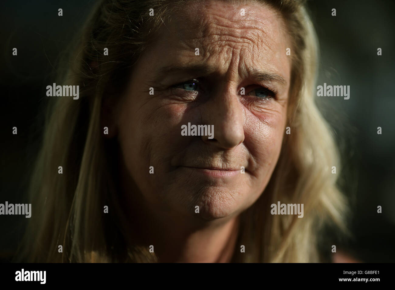 Artist, Rose Sinclair Doyle, 45, outside her home in Jobstown, south ...