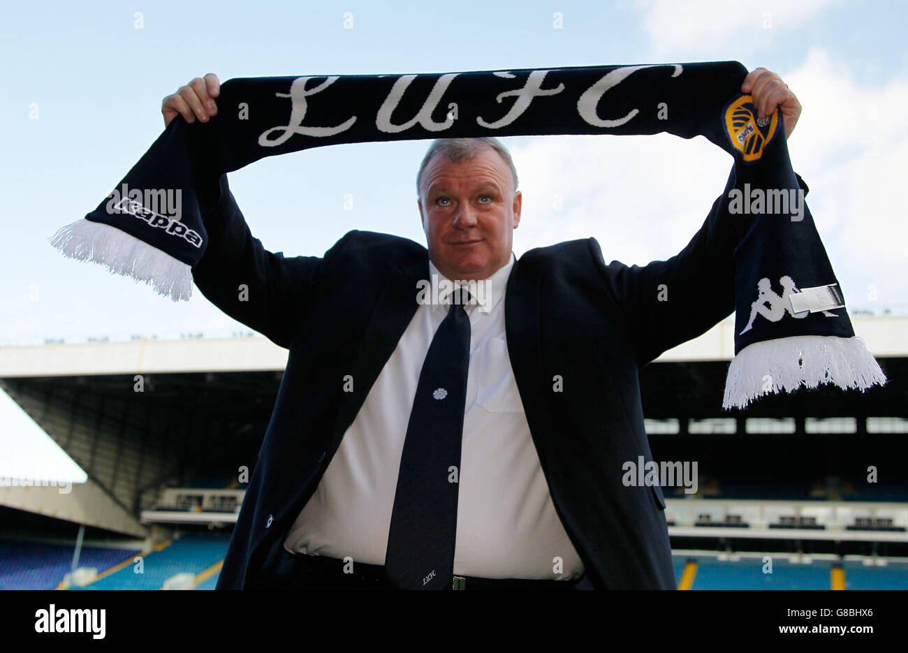 Leeds United manager Steve Evans during a press conference at Elland ...
