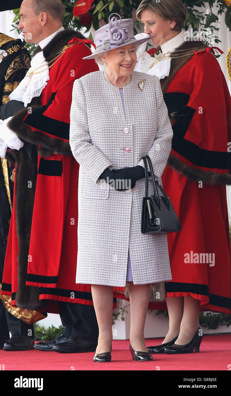 Queen Elizabeth II at Horse Guards Parade, London, during the ...