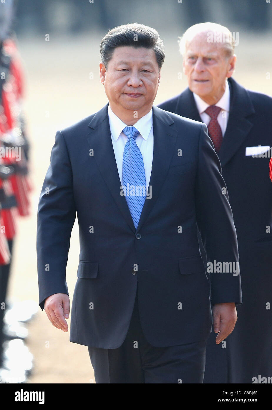 The Duke of Edinburgh accompanies Chinese President Xi Jinping (left ...