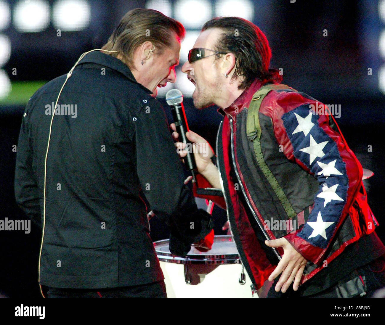 U2 in concert city of manchester stadium hi-res stock photography and ...