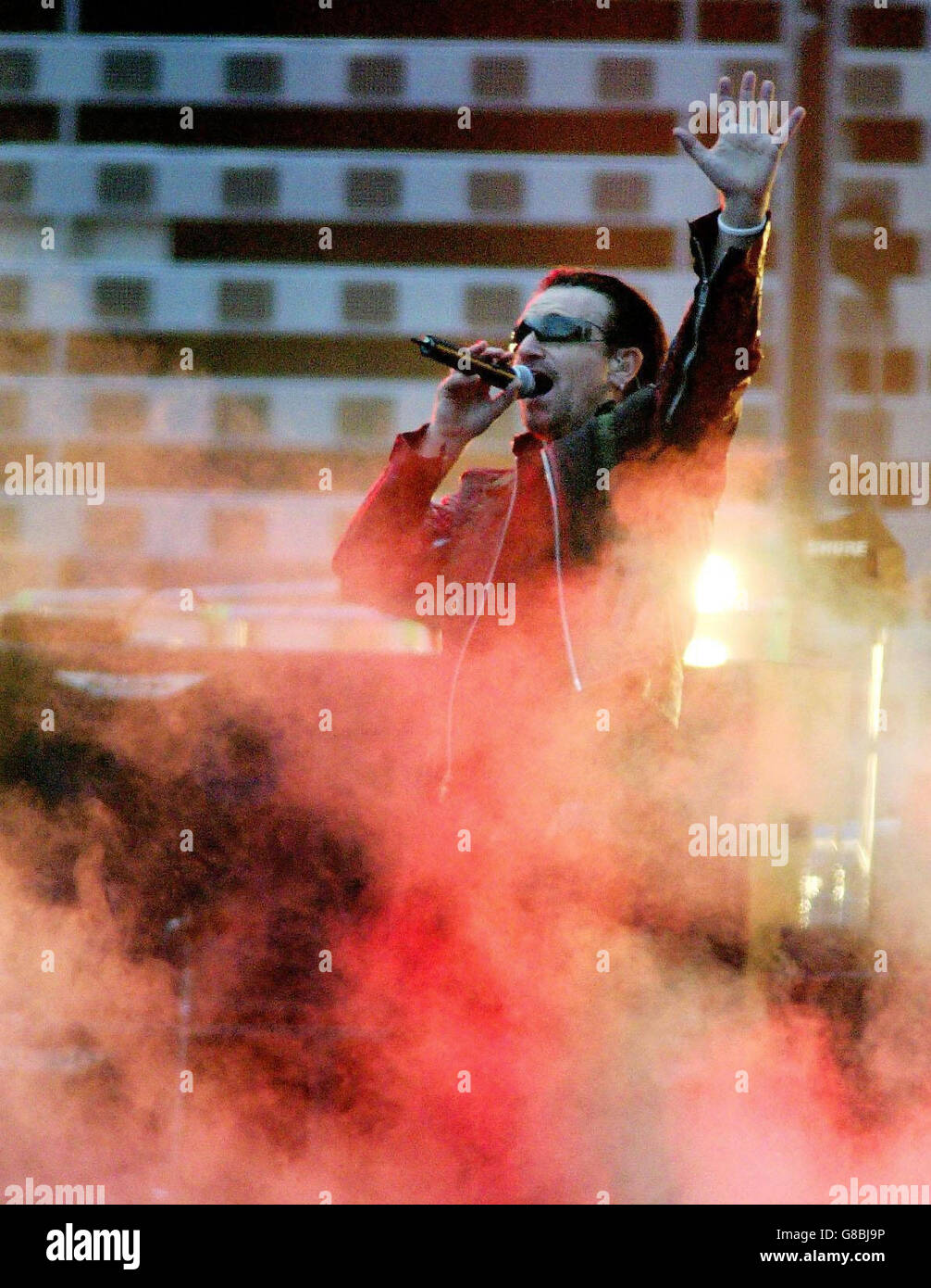 U2 in concert city of manchester stadium hi-res stock photography and ...