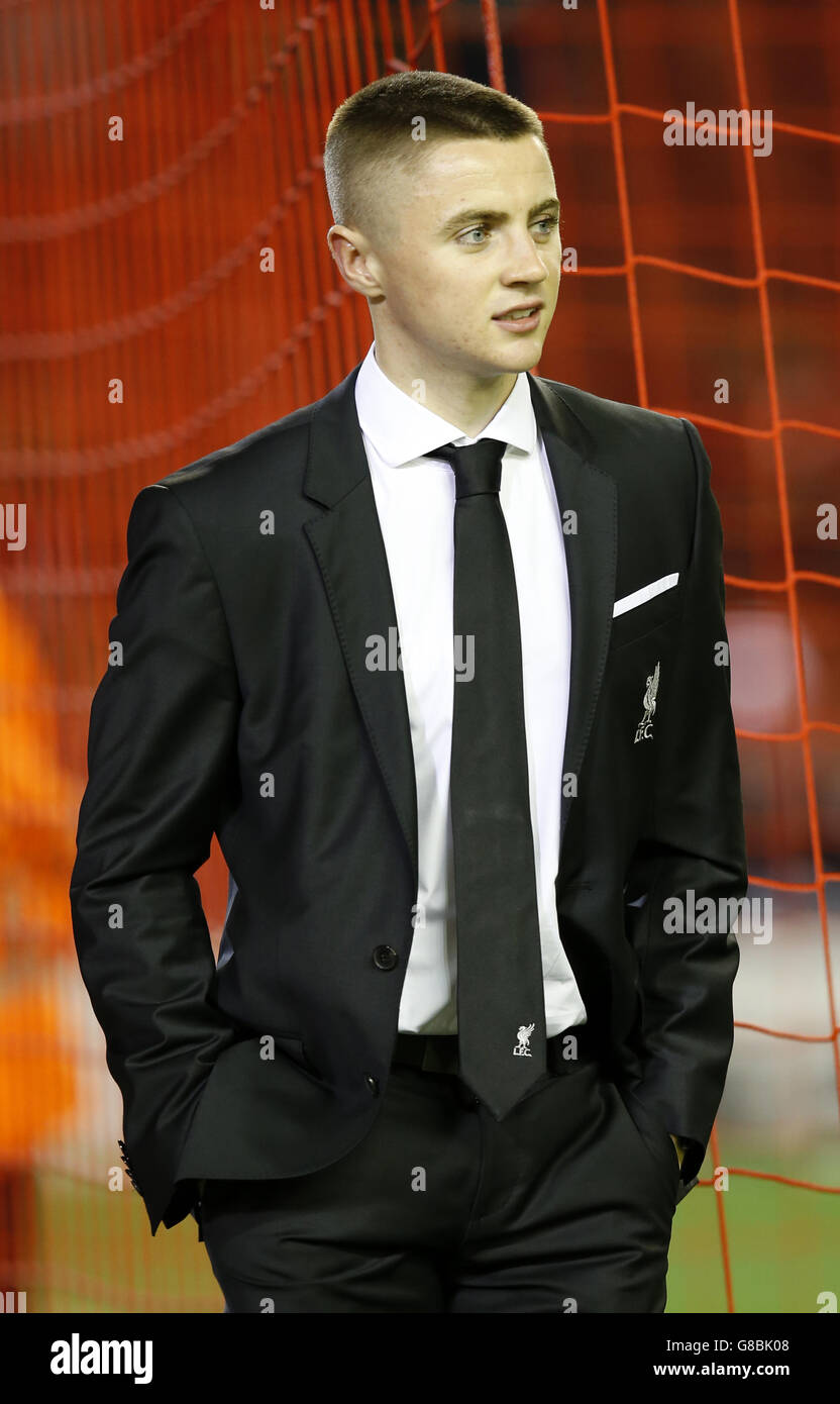 Liverpools jordan rossiter the uefa europa league match at anfield hi ...