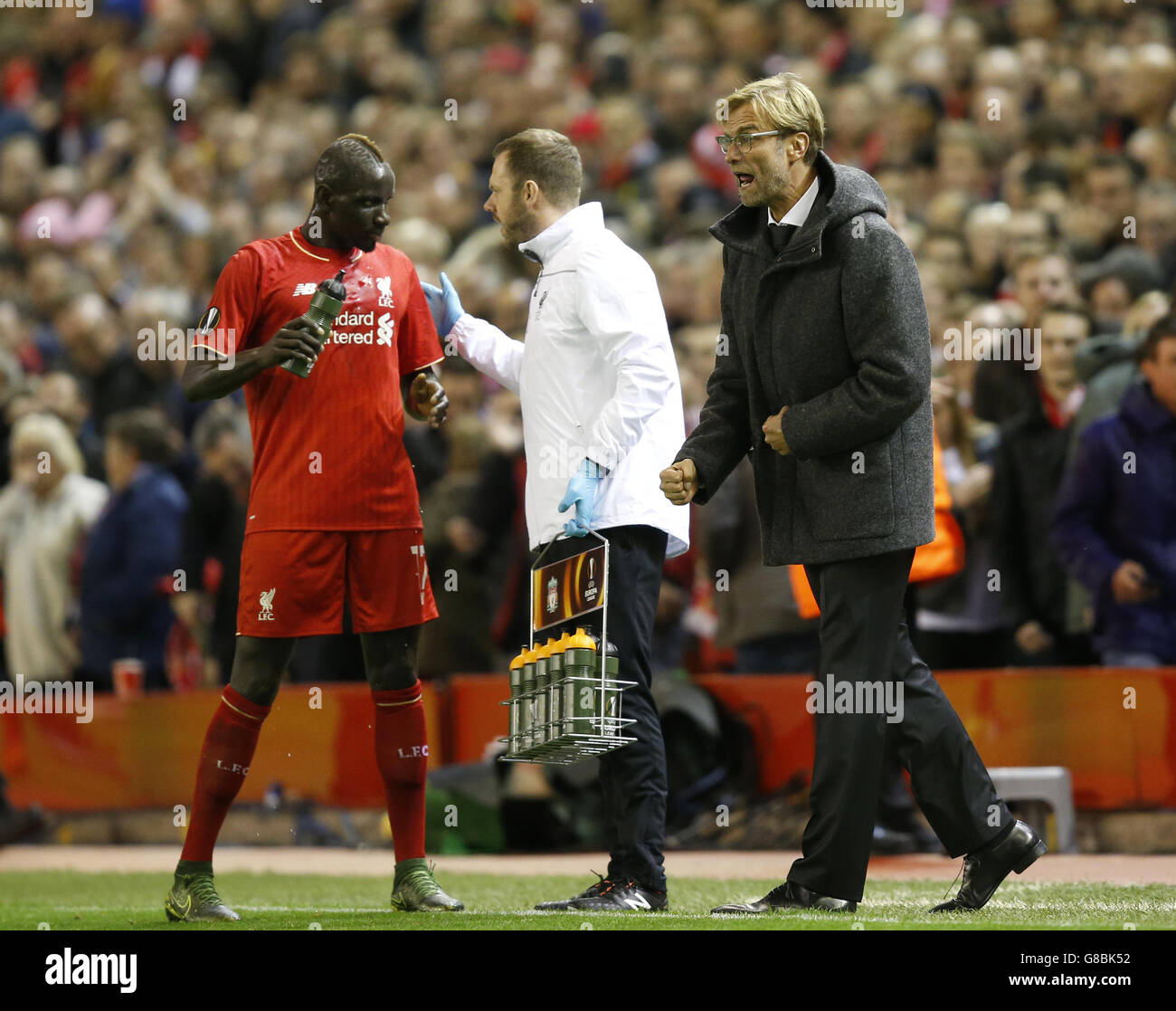 Liverpool manager Jurgen Klopp on the touchline during the UEFA Europa ...