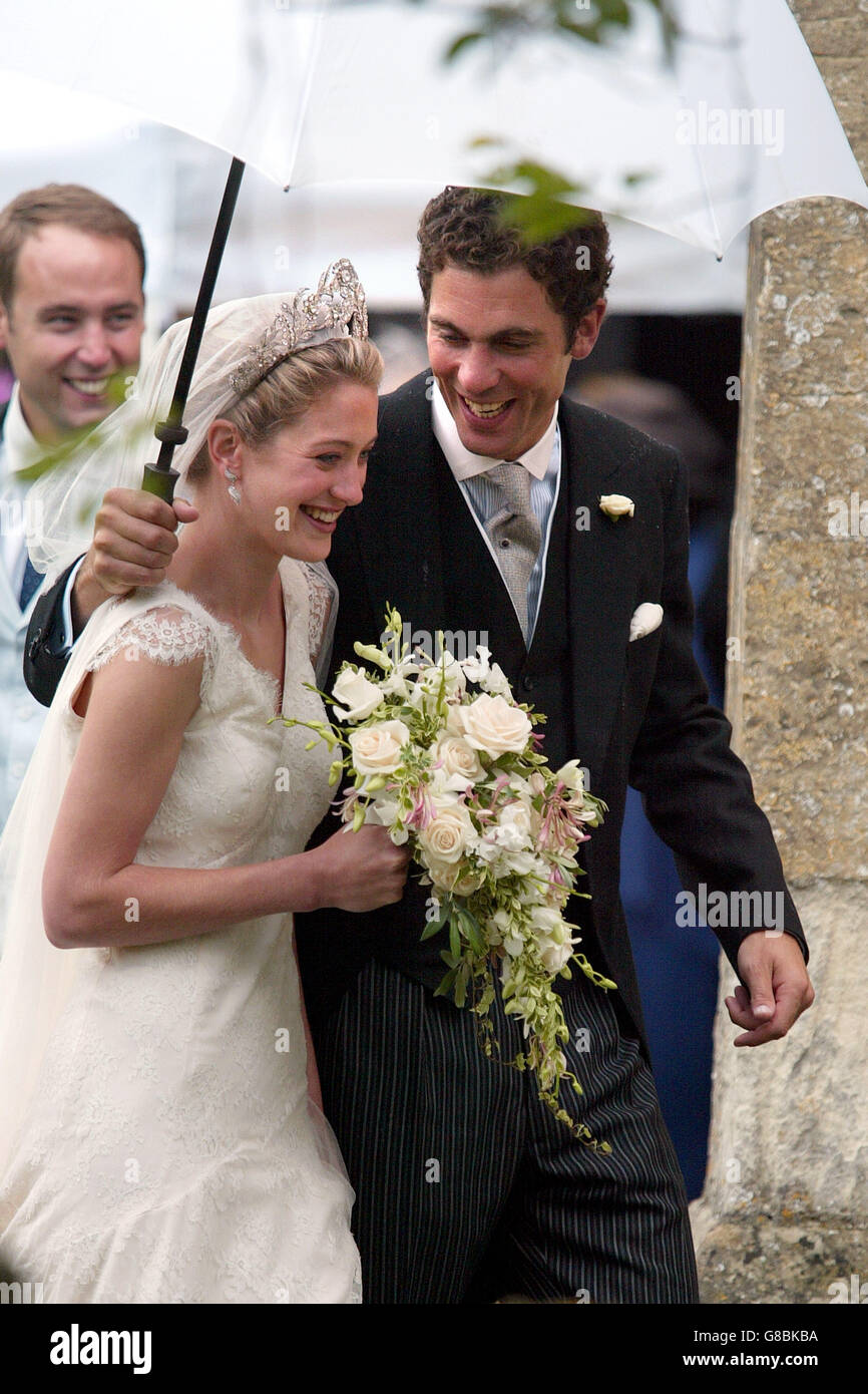 Hugh Van Cutsem and Rose Astor Wedding - Burford Parish Church Stock ...