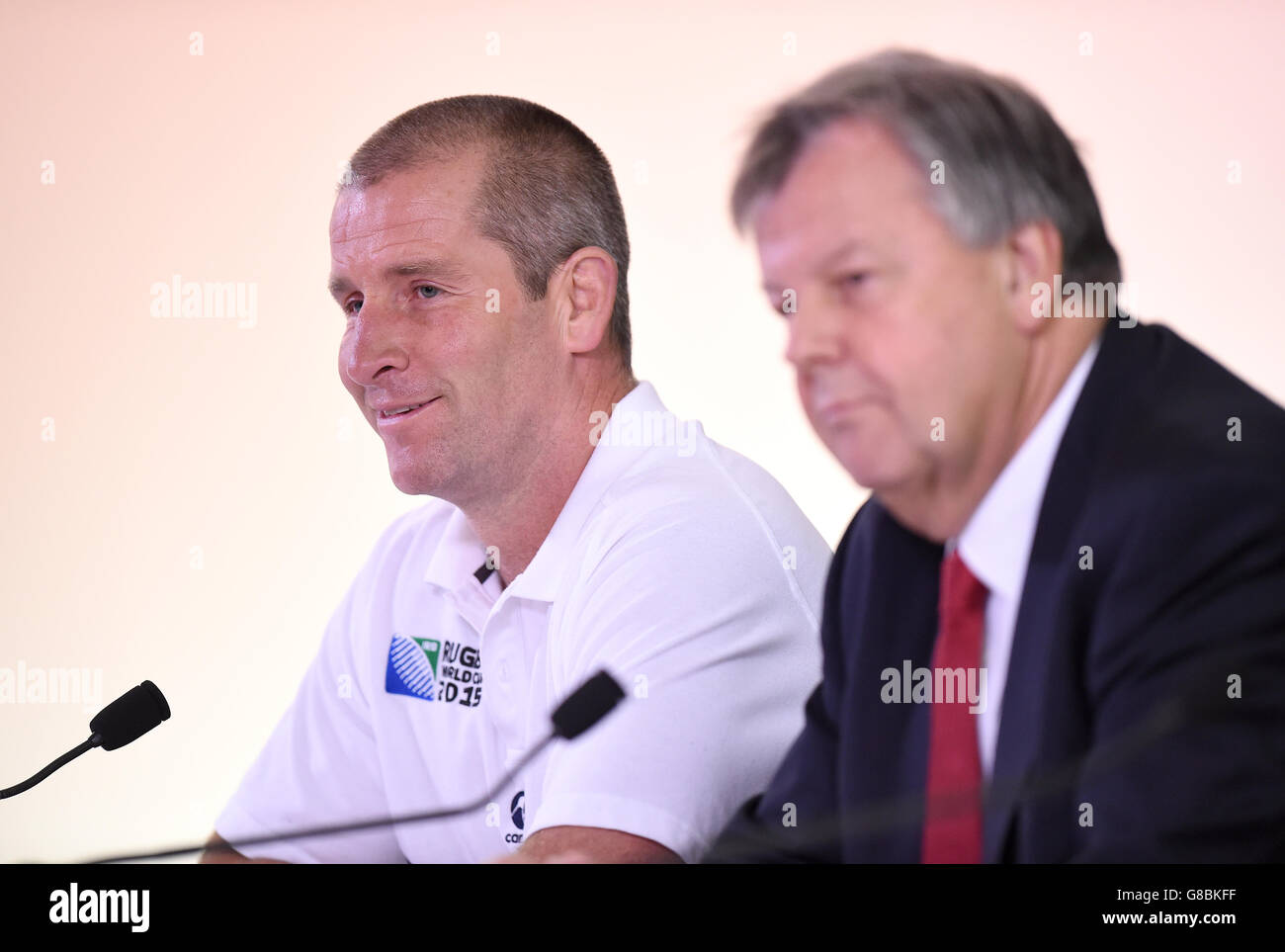 England head coach Stuart Lancaster (left) and Rugby Football Union ...