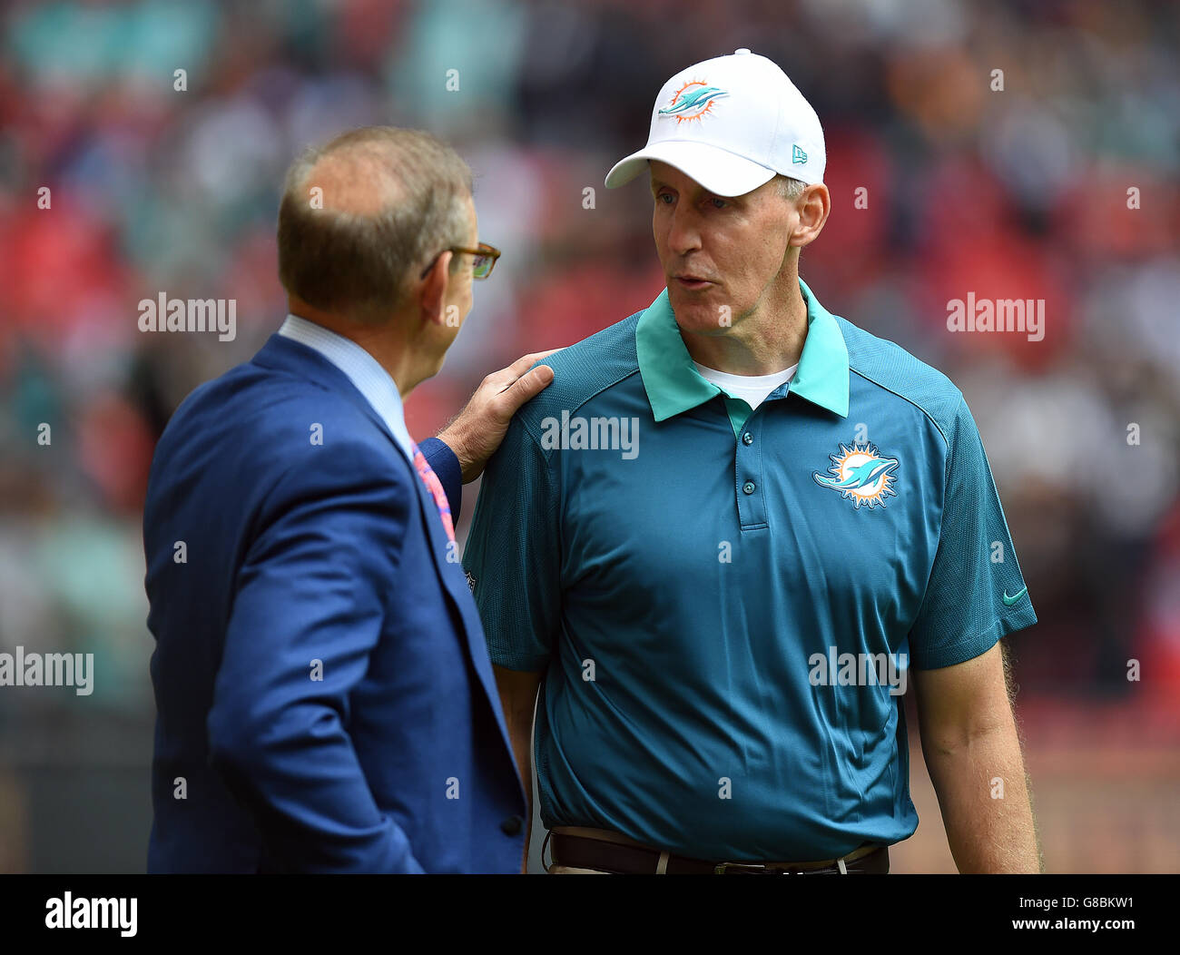 Miami Dolphins' owner Stephen Ross (left) and Miami Dolphins head coach ...