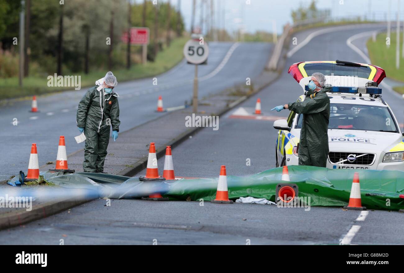 Policeman hit-and-run death Stock Photo - Alamy