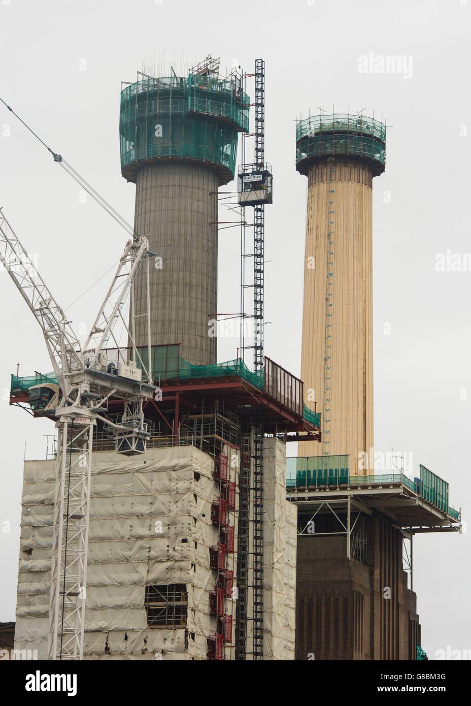 The construction at Battersea Power Station, in London, where work to ...