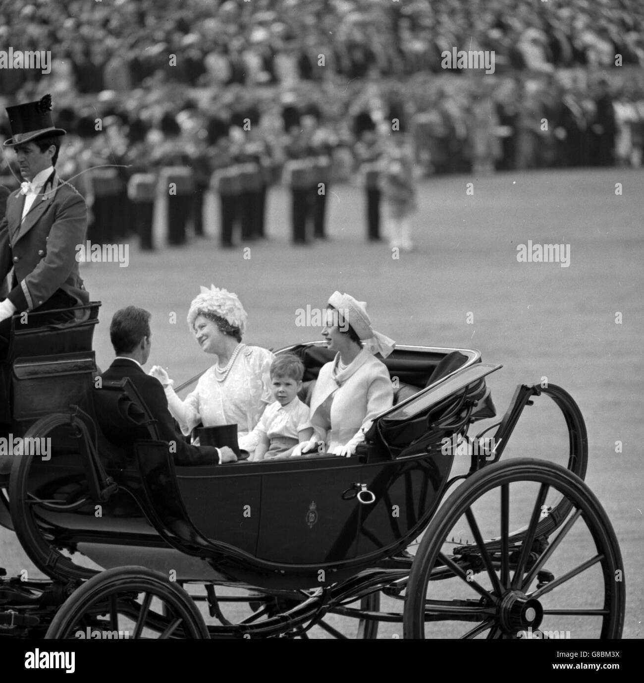 Royalty - Trooping the Colour - Queen Elizabeth - London Stock Photo ...