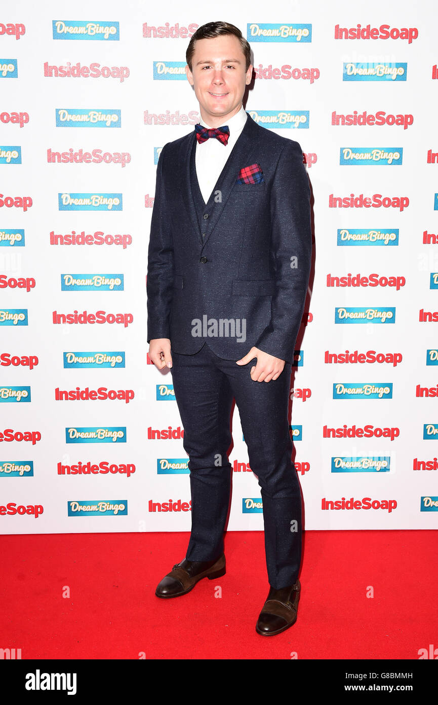 Danny boy hatchard arriving inside soap awards 2015 dstrkt hi-res stock ...
