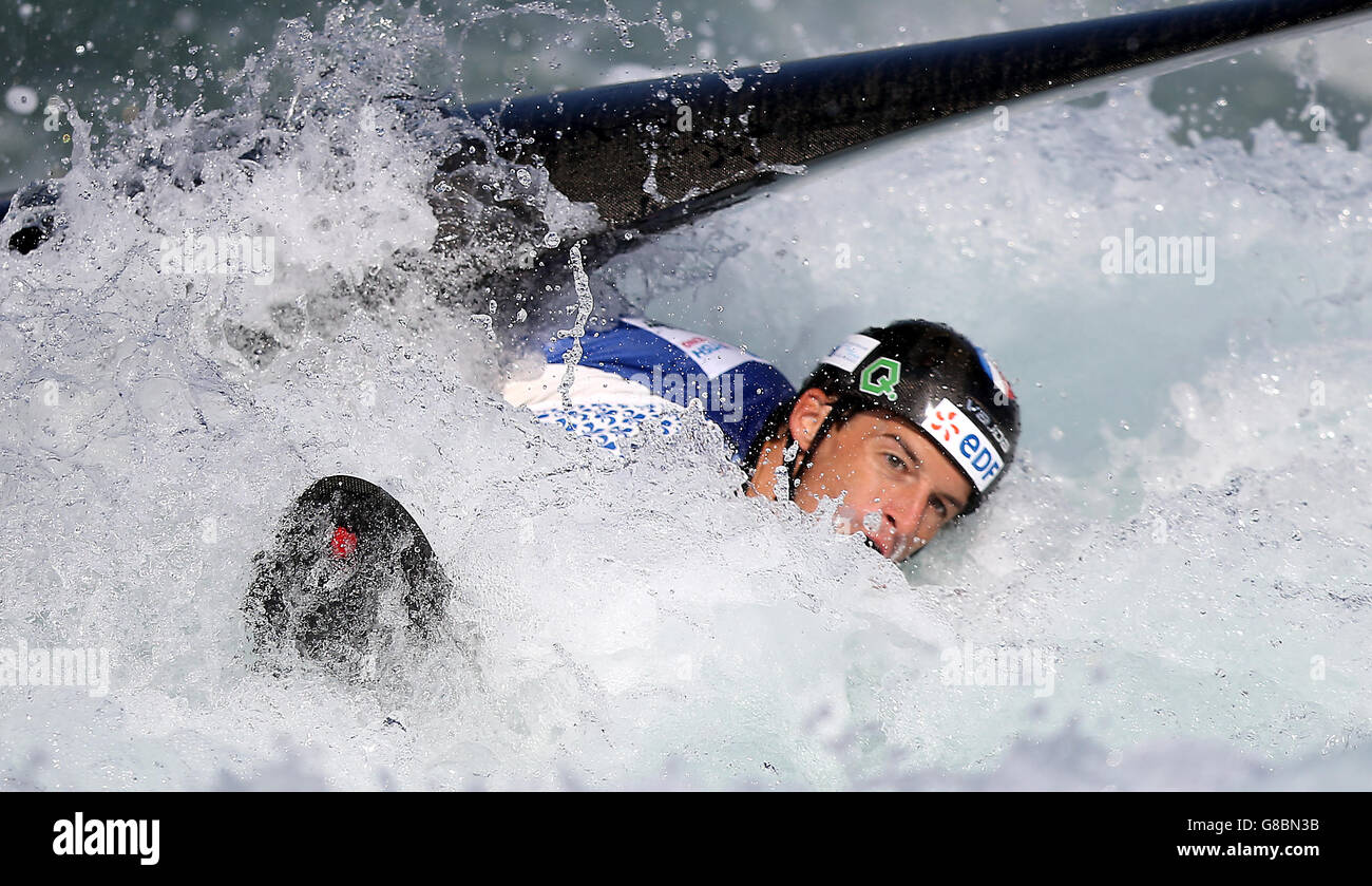 France's Mathieu Biazizzo during the semi-final of the Men's K1 during ...