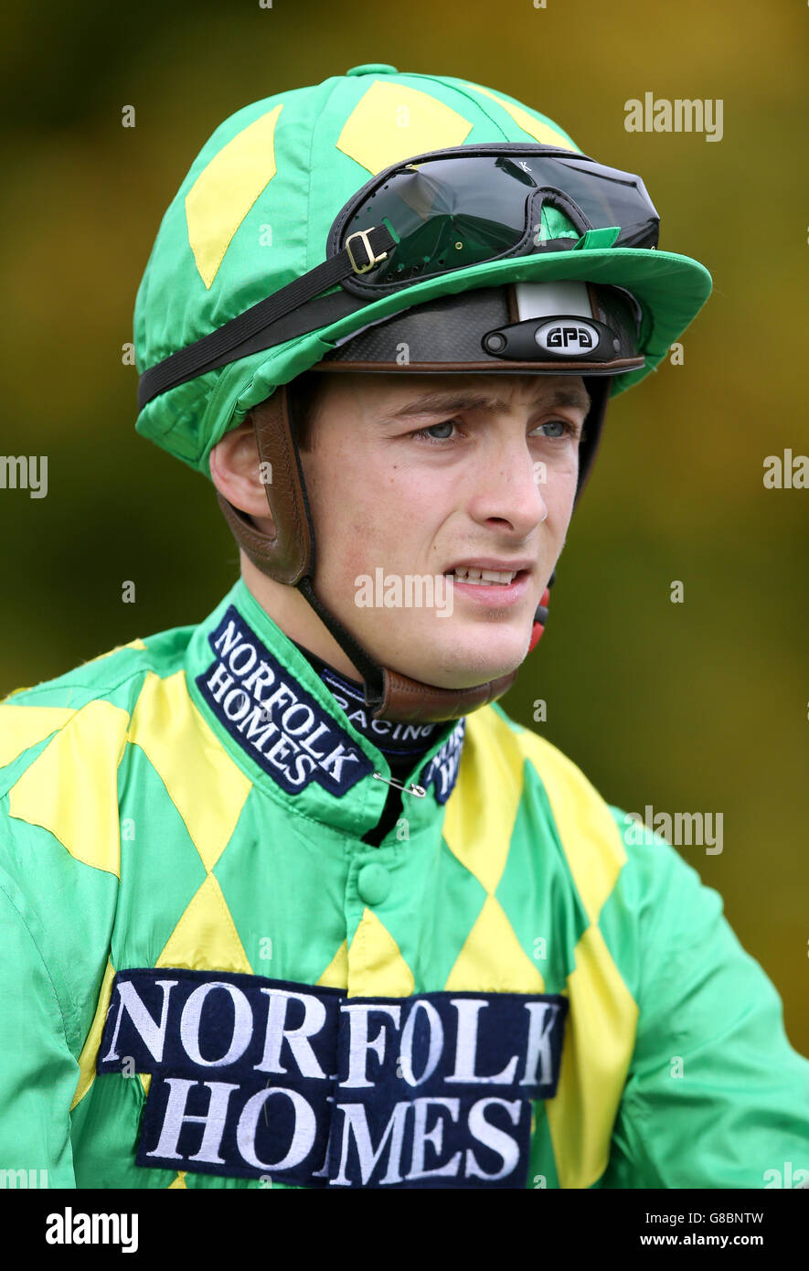 Horse Racing - Nottingham Racecourse. Jockey Harry Bentley Stock Photo ...