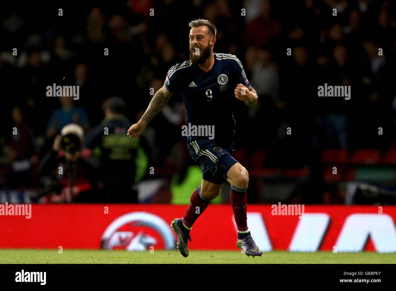 Scotland's Steven Fletcher after he scores their second goal Stock ...