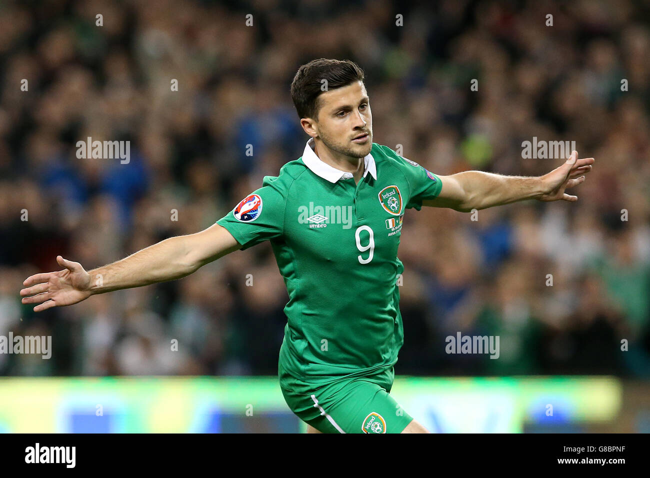 Republic of Ireland's Shane Long celebrates scoring their first goal of ...