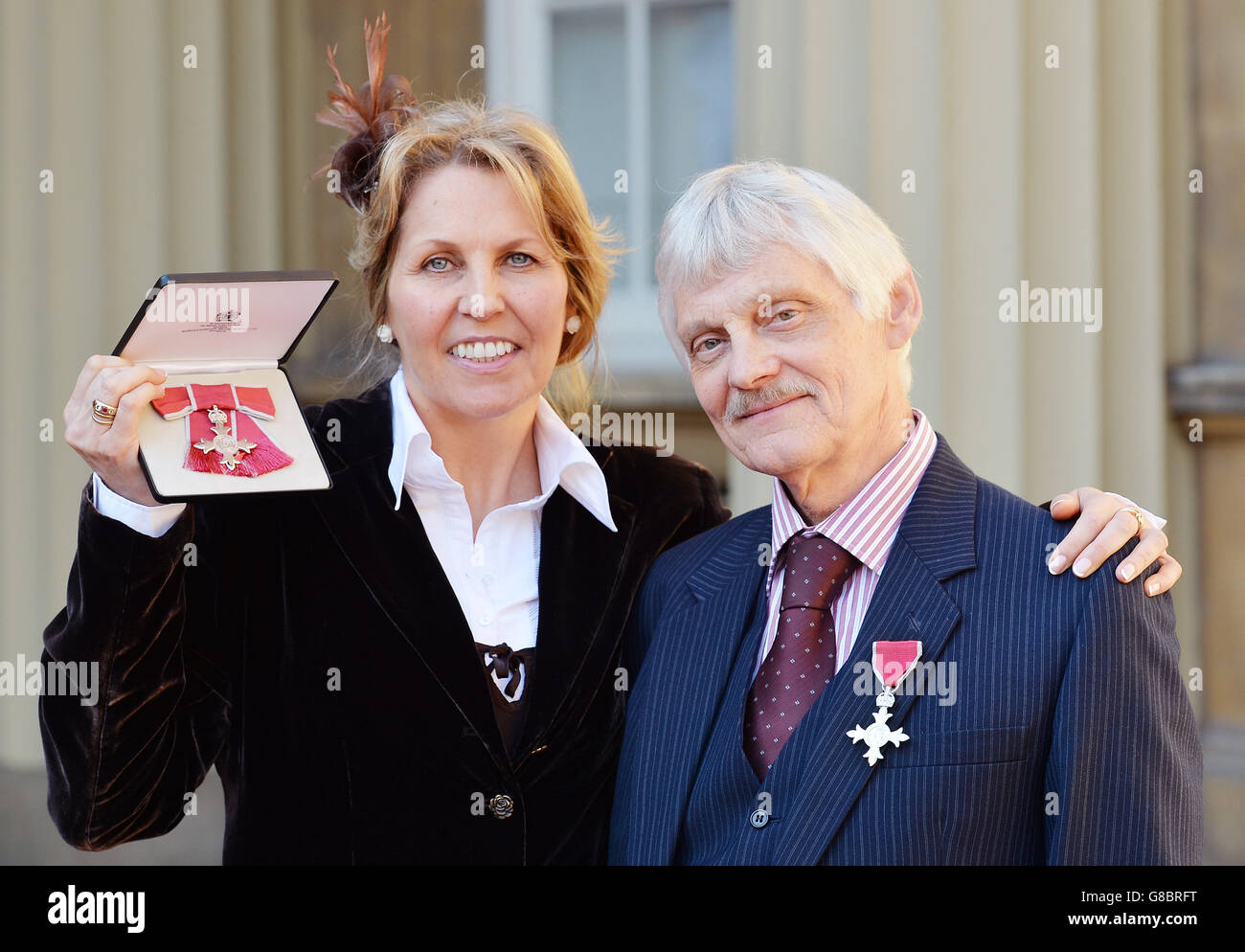 Philippa Langley and Dr John Ashdown-Hill with their MBE medals (Member ...