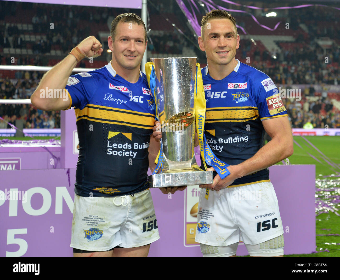 Leeds rhinos kevin sinfield and danny mcguire celebrate hi-res stock ...