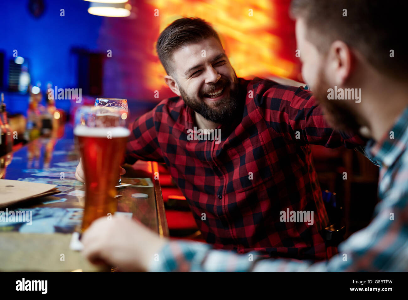 Men in pub Stock Photo - Alamy