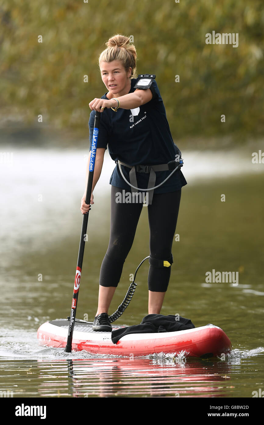 Amber Nuttall's Thames Challenge Stock Photo - Alamy