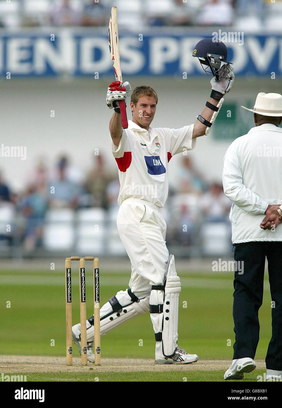 Lancashires mark chilton celebrates hi-res stock photography and images ...