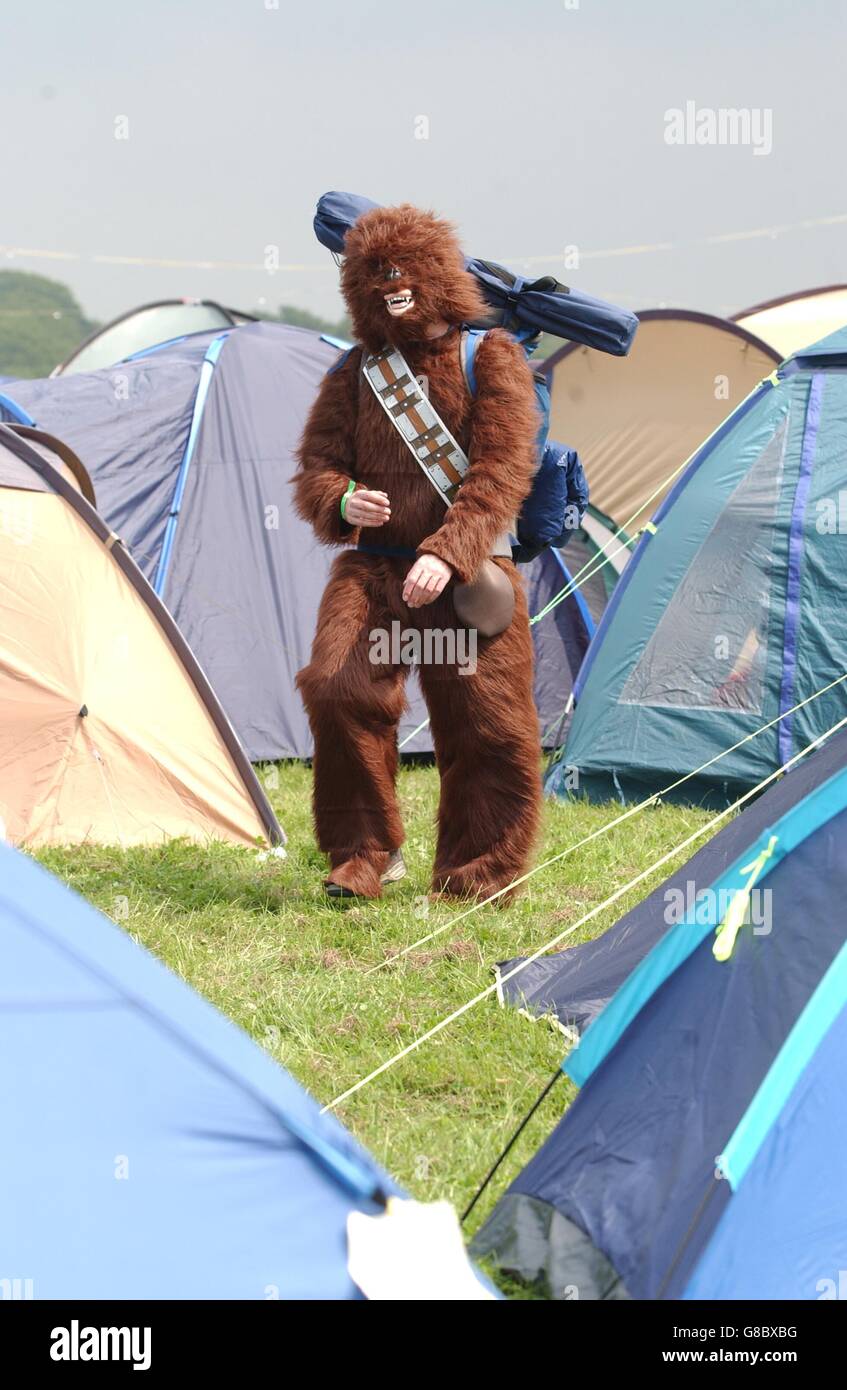 Festival goer Tim Pollard, from London, during the Nokia Isle Of Wight ...