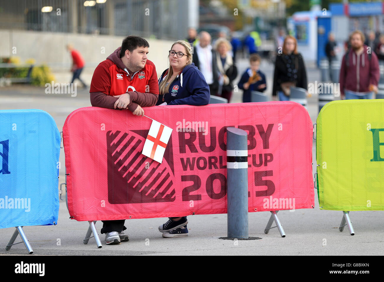 England fans outside the city of manchester stadium the match hi-res ...