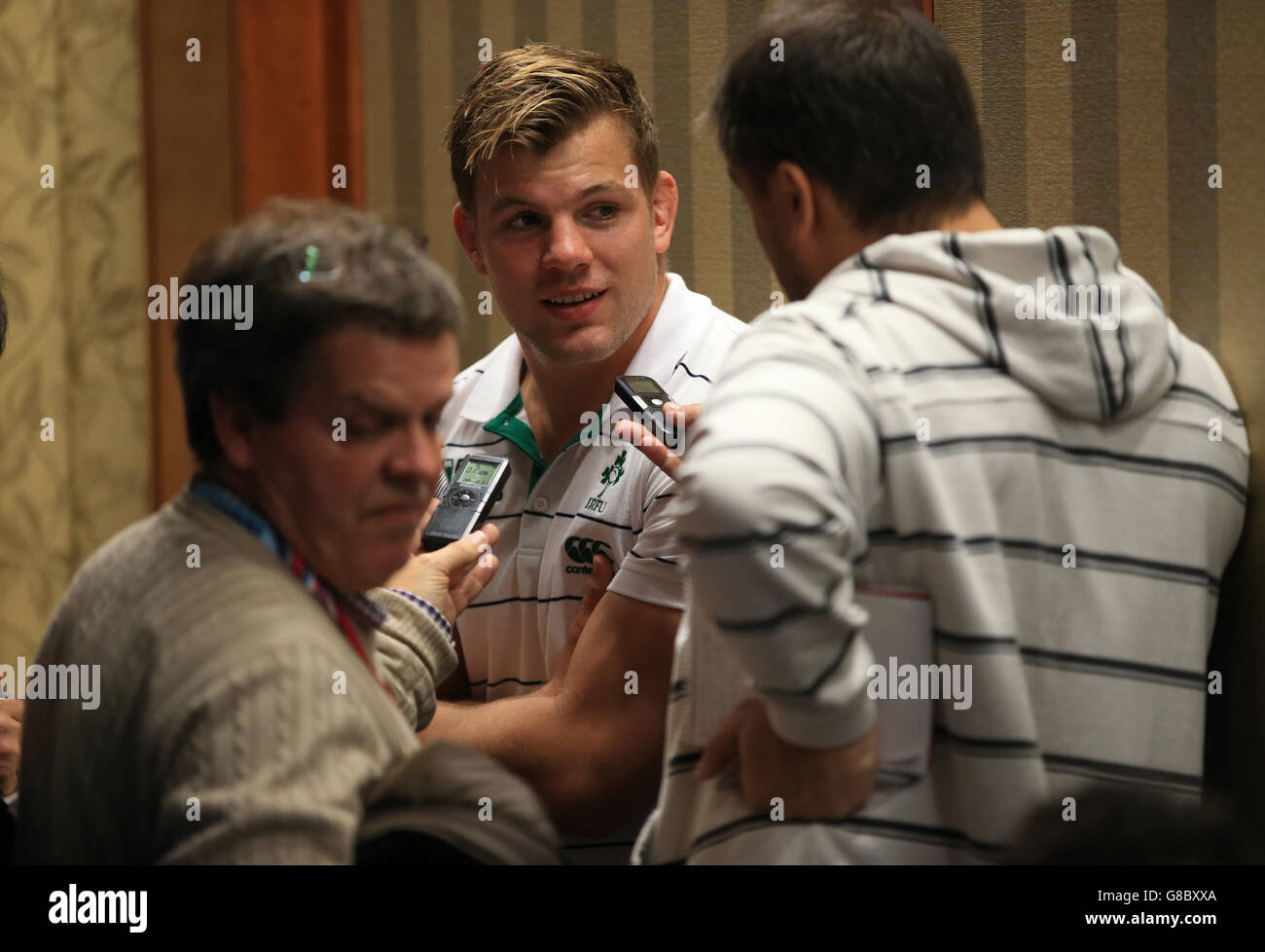Rugby Union - Ireland Press Conference - Hilton Cardiff Stock Photo - Alamy
