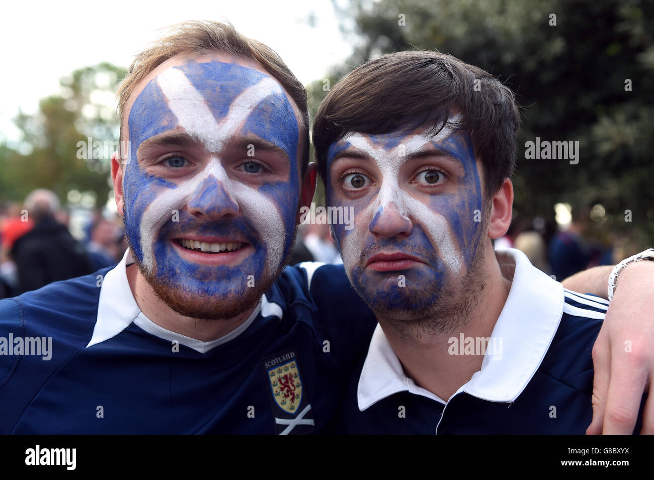 Football fan face paint painted flag headshot head shot portrait hi-res ...