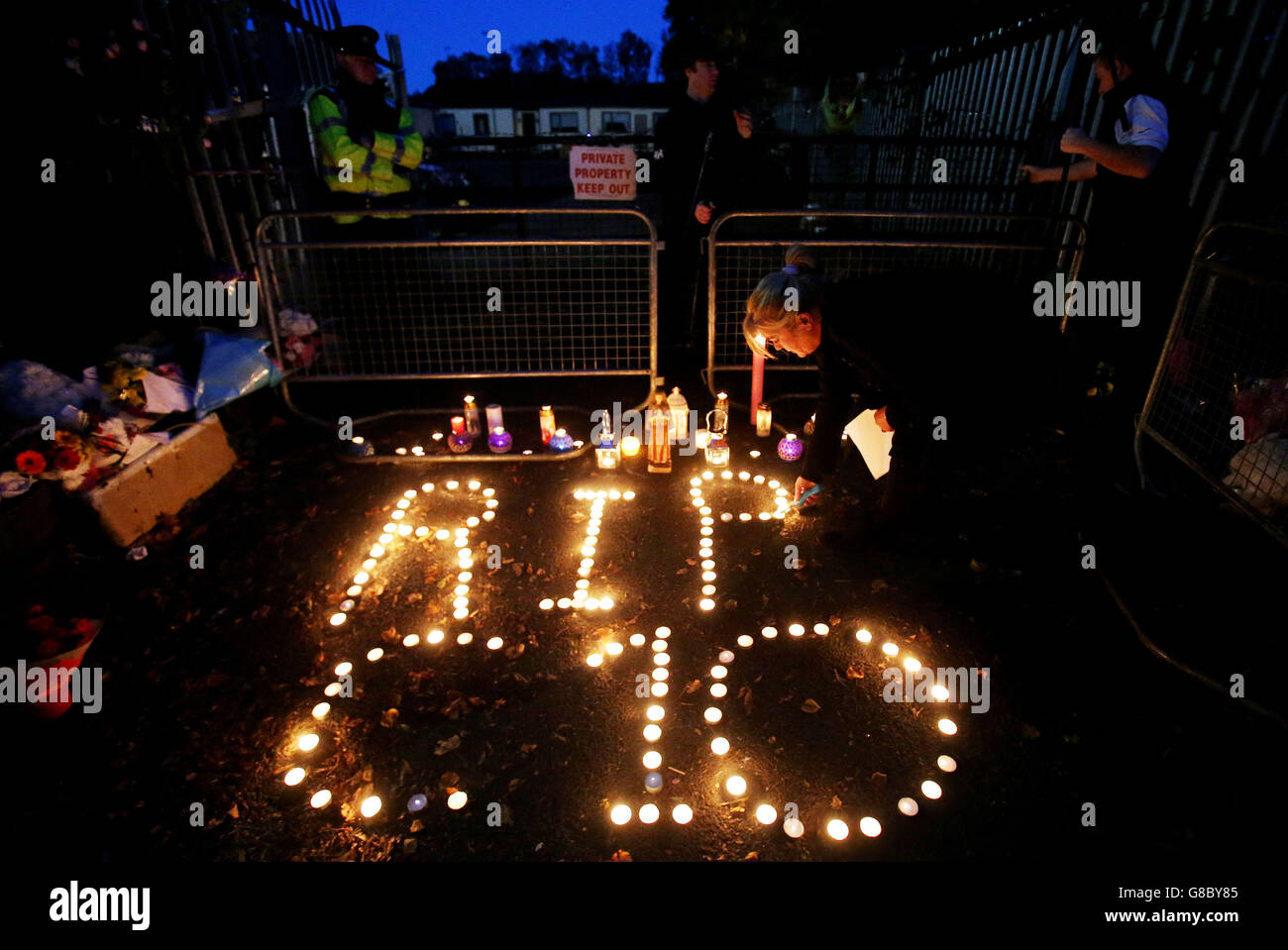 Dublin travellers halting site fire Stock Photo - Alamy