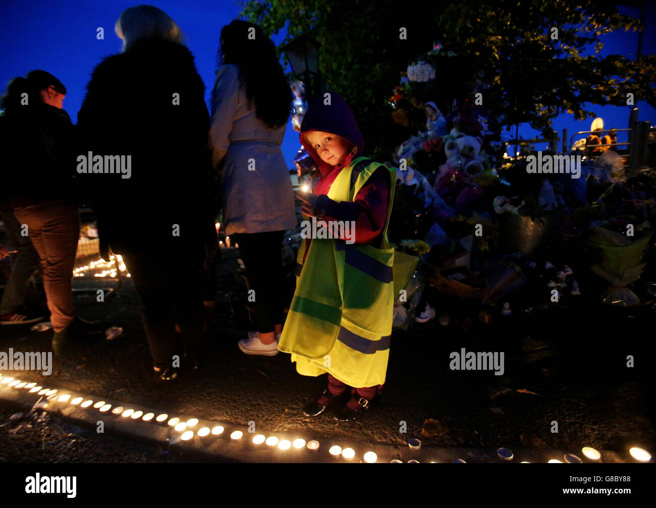 Member of the travelling community Elizabeth Wall, six, at a candlelit ...